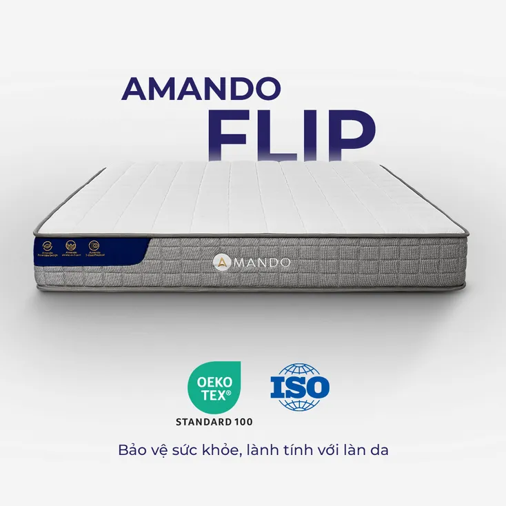 Nệm Lò Xo Amando Elite Flip Nâng Đỡ Chuẩn Xác 3 Vùng